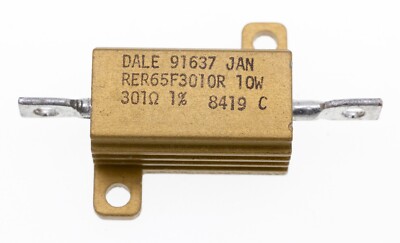DALE RER65F3010R 301 Ohm 1% 10W Non-Inductive Aluminum Chassis Resistor ...