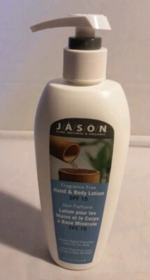Jason HAND BODY LOTION SPF15 Fragrance Free Mineral Based Body 8.5 oz ...