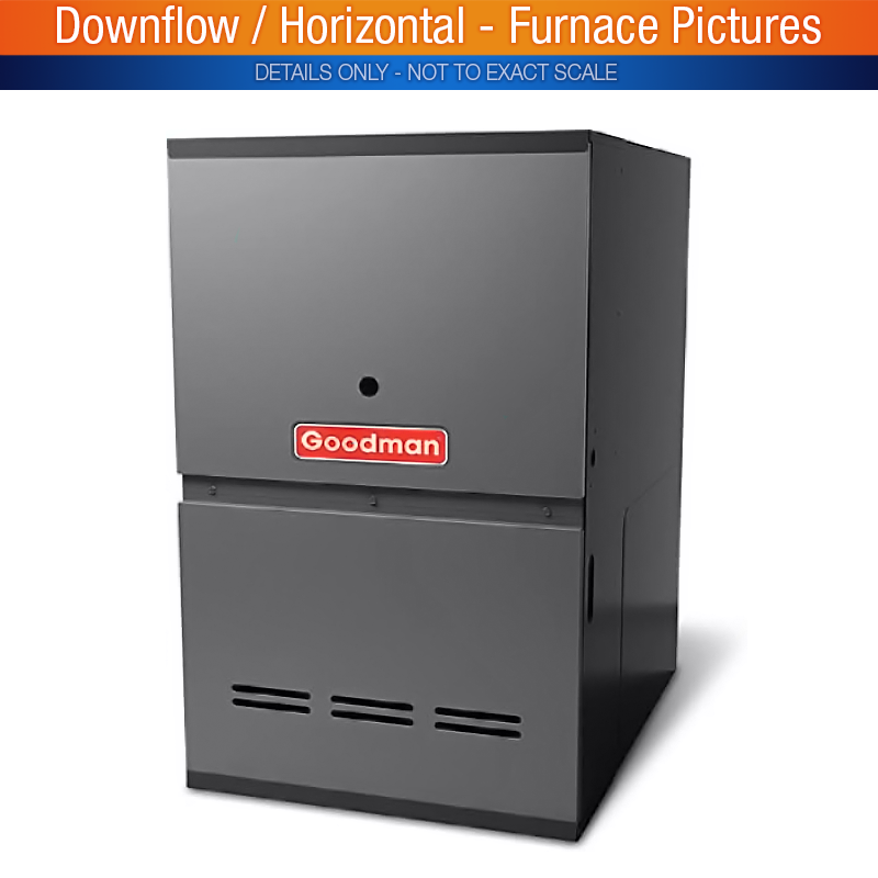 80K BTU 80% Natural NG or Propane LP Goodman Gas Furnace 1 Stage, Multi ...