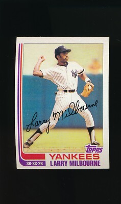 1982 Topps #669 Larry Milbourne * 3B-SS-2B * New York Yankees * VG-EX ...