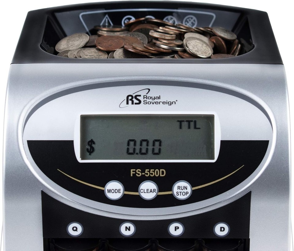 Royal Sovereign 1 Row Electric Coin Counter/Sorter, Digital Counting ...