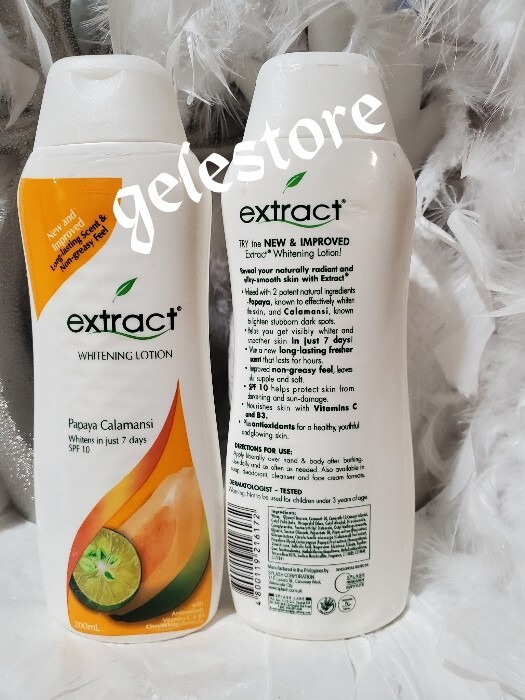 AUTHENTIC! X 2 Extract Whitening lotion papaya Calamansi Spf 10 200ml X ...