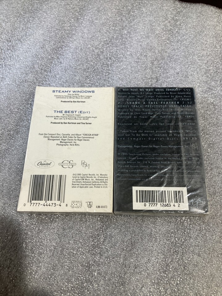 Tina Turner Steamy Windows / Why Must We Wait Until Tonight? CASSETTE ...