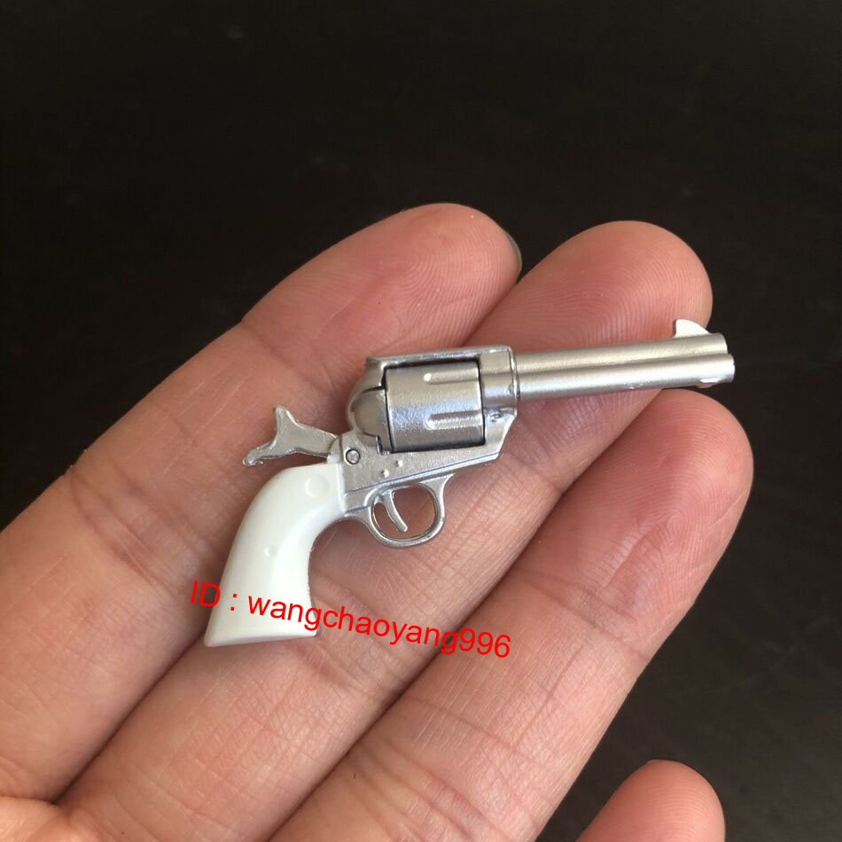 1/6 Cowboy White Revolver Gun Model Weapon for 12'' Figure Props ...
