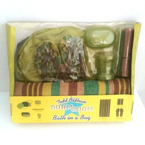 Todd Oldham Dorm Room Bath in a Bag Target 2002 Towel Flip Flops | eBay