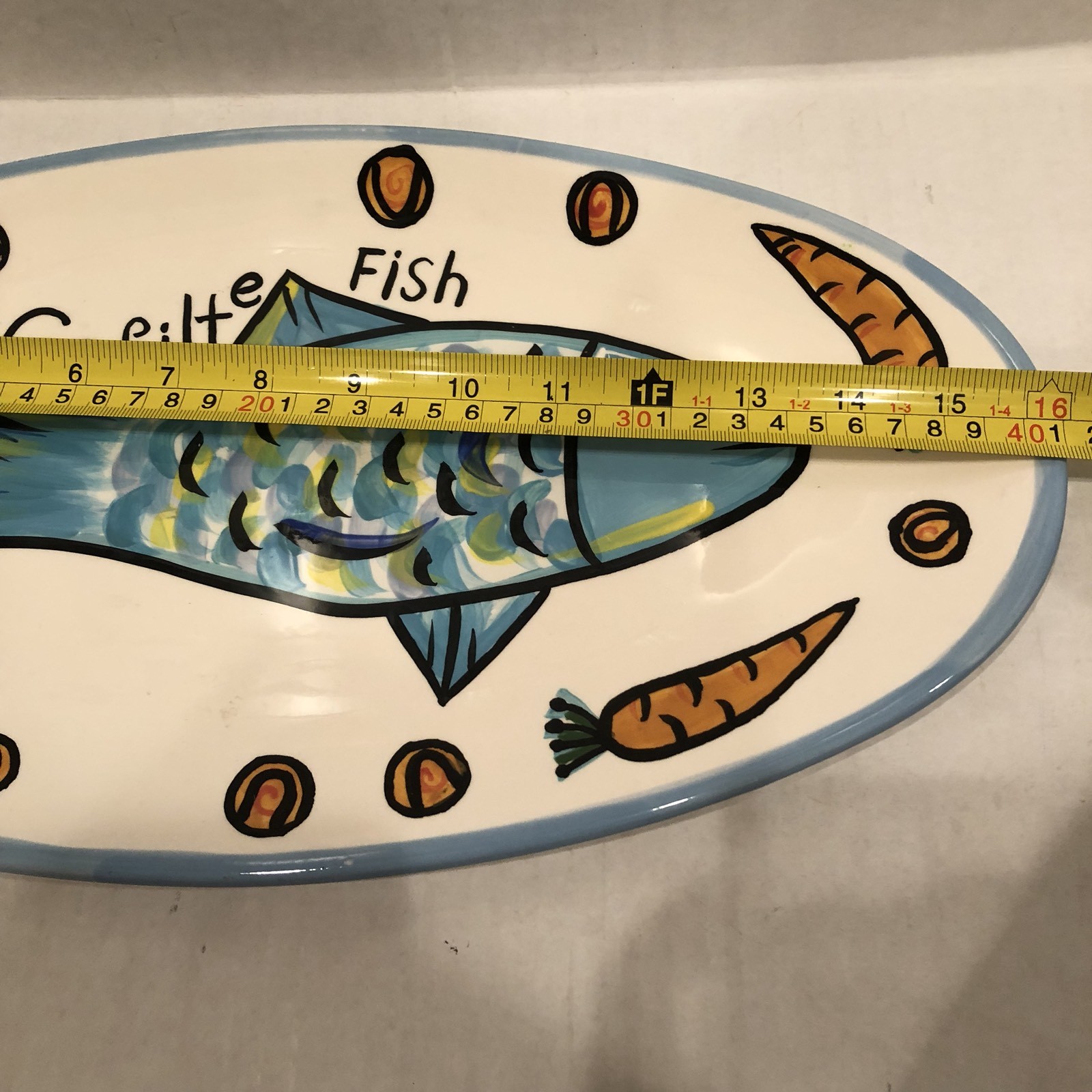 Judaica Gefilte Fish Platter WYNTER ROSEN 2002 Preowned 16” | eBay