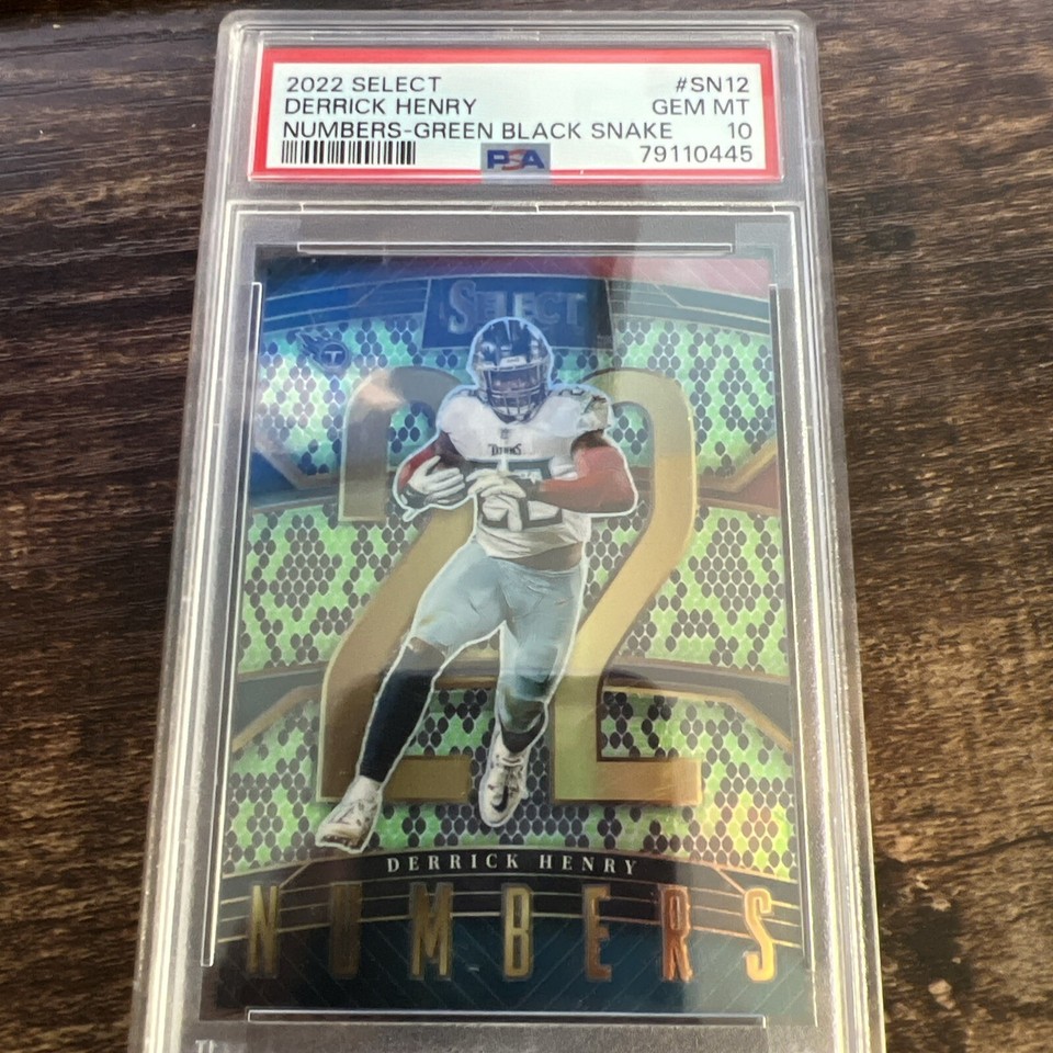 2022 Select Derrick Henry Numbers Green Black Snake PSA 10 first on ...