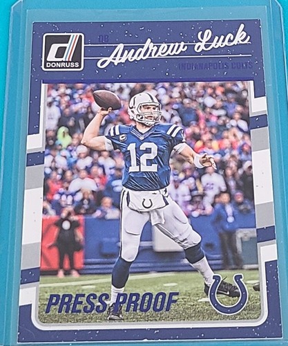 2016 Donruss Press Proof Blue #124 Andrew Luck Ind Colts Football Card ...