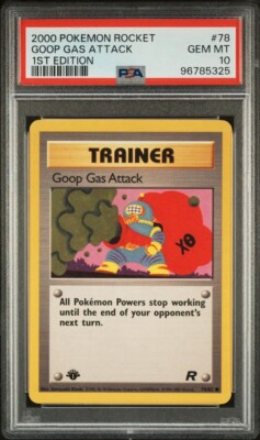 2000 Pokemon 1st Edition Team Rocket # 78 Goop Gas Attack PSA 10 Card ...