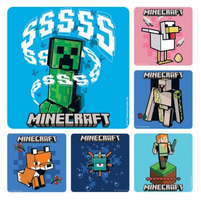 25 Minecraft stickers teacher supply rewards party favors | eBay