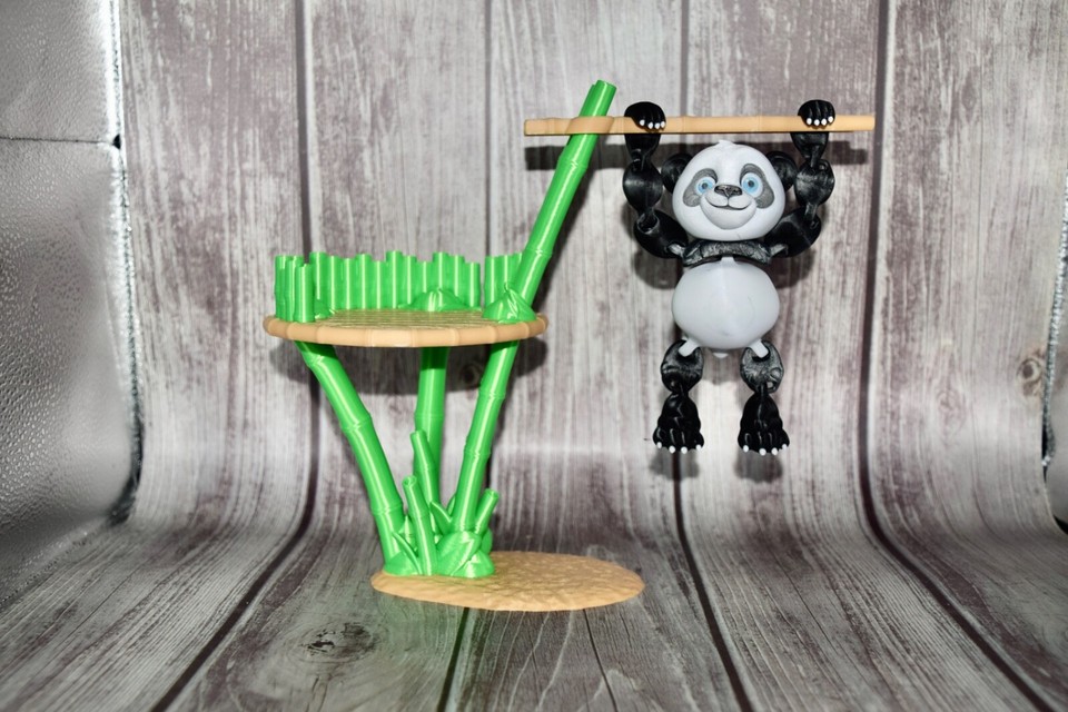 PANDA w/ Tree ~ 3D Printed ~ Articulated ~ Flexi ~ Fidget Toy ~ Desk ...