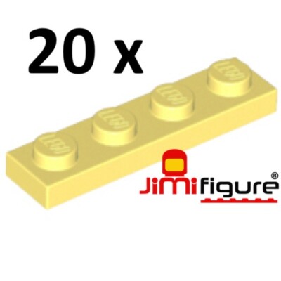 NEW 20 x LEGO Plate 1x4 Bright Light Yellow 3710 Genuine Bulk Lot 4x1 ...