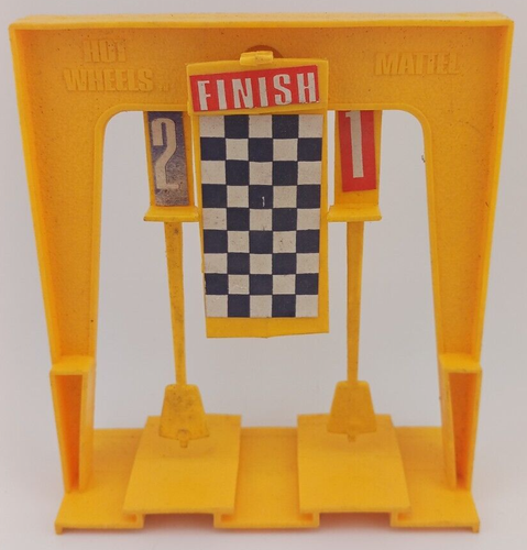 VINTAGE MATTEL HOT WHEELS REDLINE ERA 1968 YELLOW FINISH LANES GATE | eBay