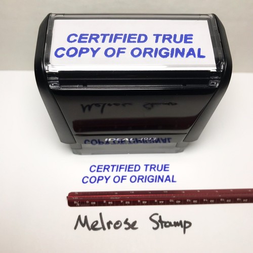 Certified True Copy Of Original Rubber Stamp Blue Ink Ideal 4913 | eBay