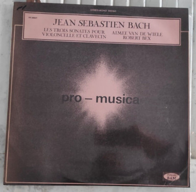 Bach - Cello & Harpsichord Sonatas Bex Van De Wiele BAM Stereo LP NM | eBay