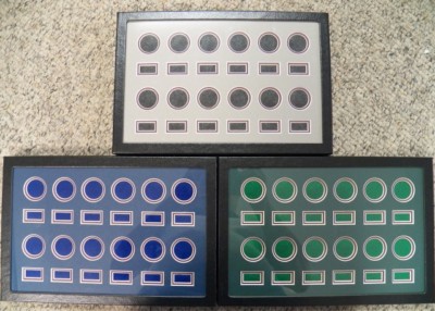 8"X12" Double Mat in 8"X12" Riker Case - Circle and Description Cut ...