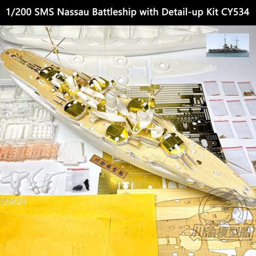 CY Model 1/200 SMS Nassau Dreadnought Battleship with Detail-up Kit ...