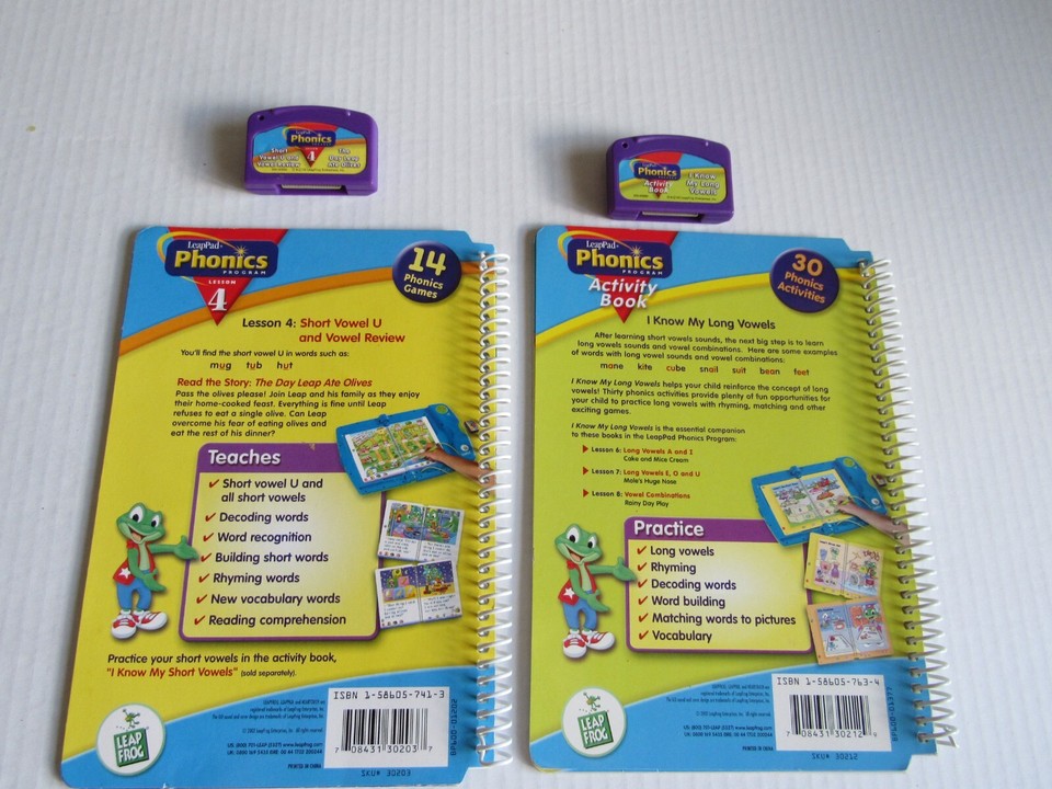 LeapFrog LeapPad Phonics Lesson 4 Book Cartridge & Activity Book ...