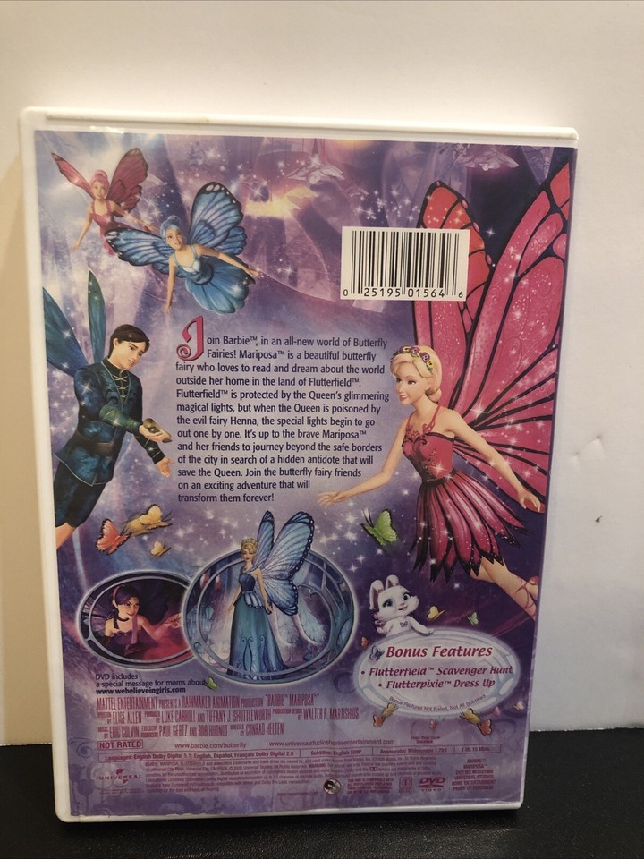 Barbie Mariposa and Her Butterfly Fairy Friends DVD MOVIE B2767 | eBay