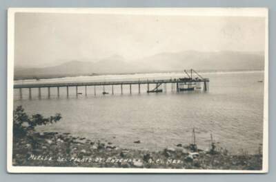 Muelle del Puerto ENSENADA Baja California RPPC Antique Ship Pier Photo ...