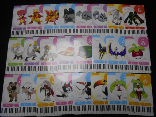 Pokemon Music Musical Note Card x24 Solgaleo Lunala Magmar Golem etc ...