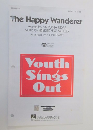 The Happy Wanderer Sheet Music 2-Part Hal Leonard 08564107 | eBay