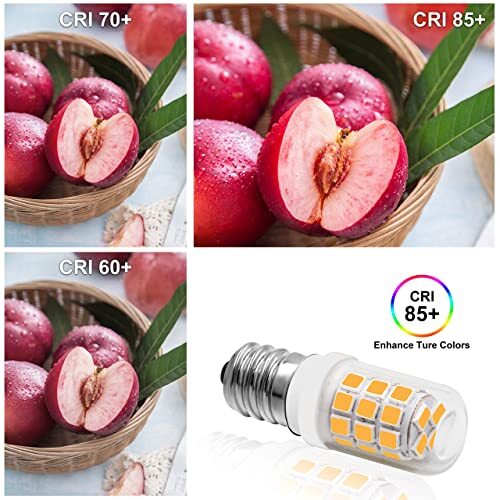 E12 LED Light Blub 3W Mini Candelabra Base Lightbulb 3000k Warm White ...