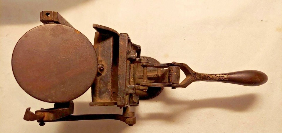 ANTIQUE CAST IRON SMALL PRINTING PRESS BUSINESS CARD TABLETOP Baltimore ...