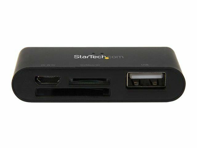 StarTech FCREADU2OTGB StarTech.com Multimedia Card Reader USB on the GO ...