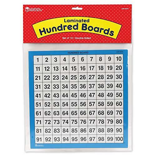 Learning Resources Laminated Hundred Boards Set of 10 1 for sale online ...