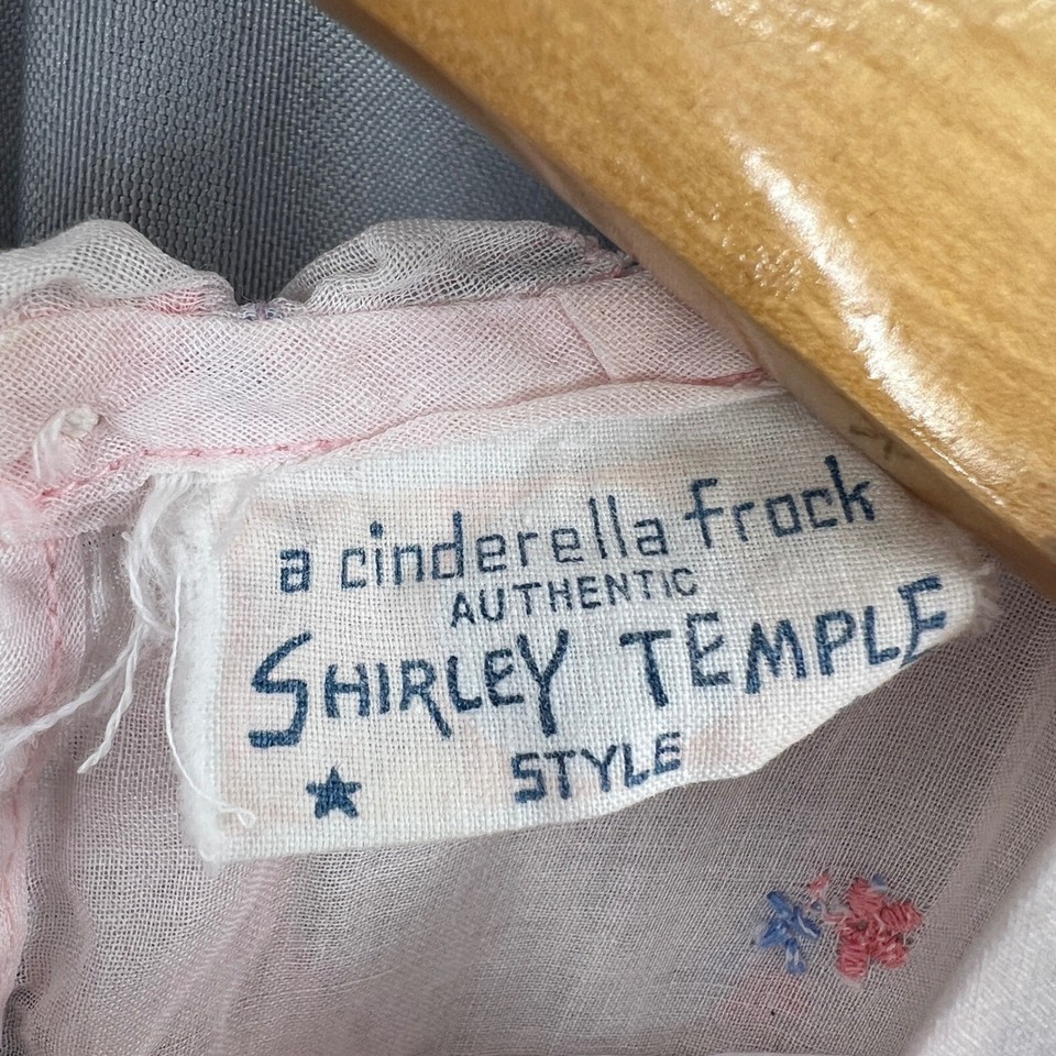 Vintage Shirley Temple Style Cinderella Frock Dress Pink Floral ...