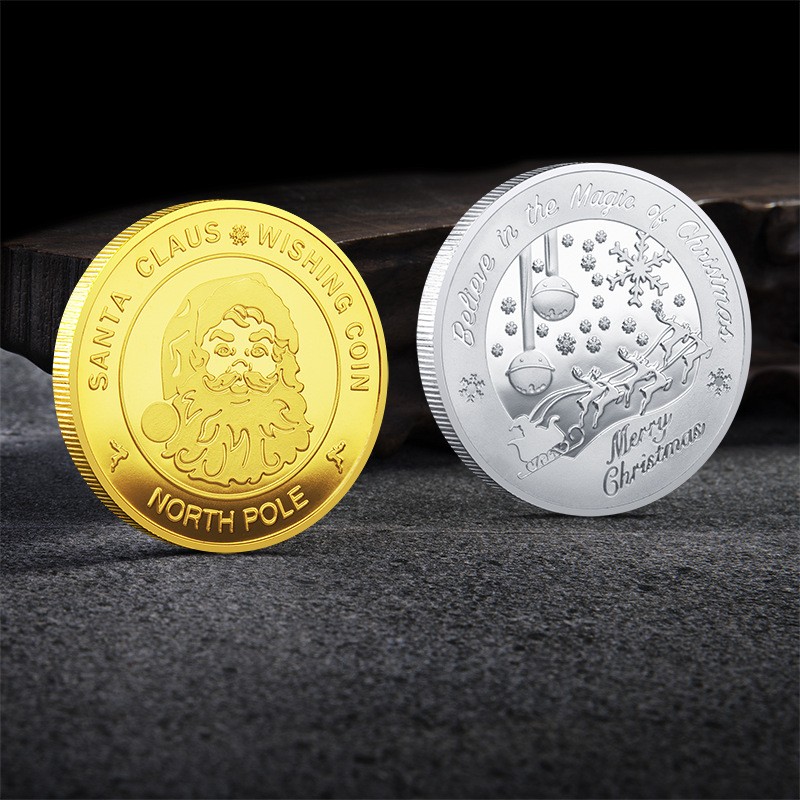 Merry Christmas Collection Souvenirs Noel silver Santa Claus Wishing ...