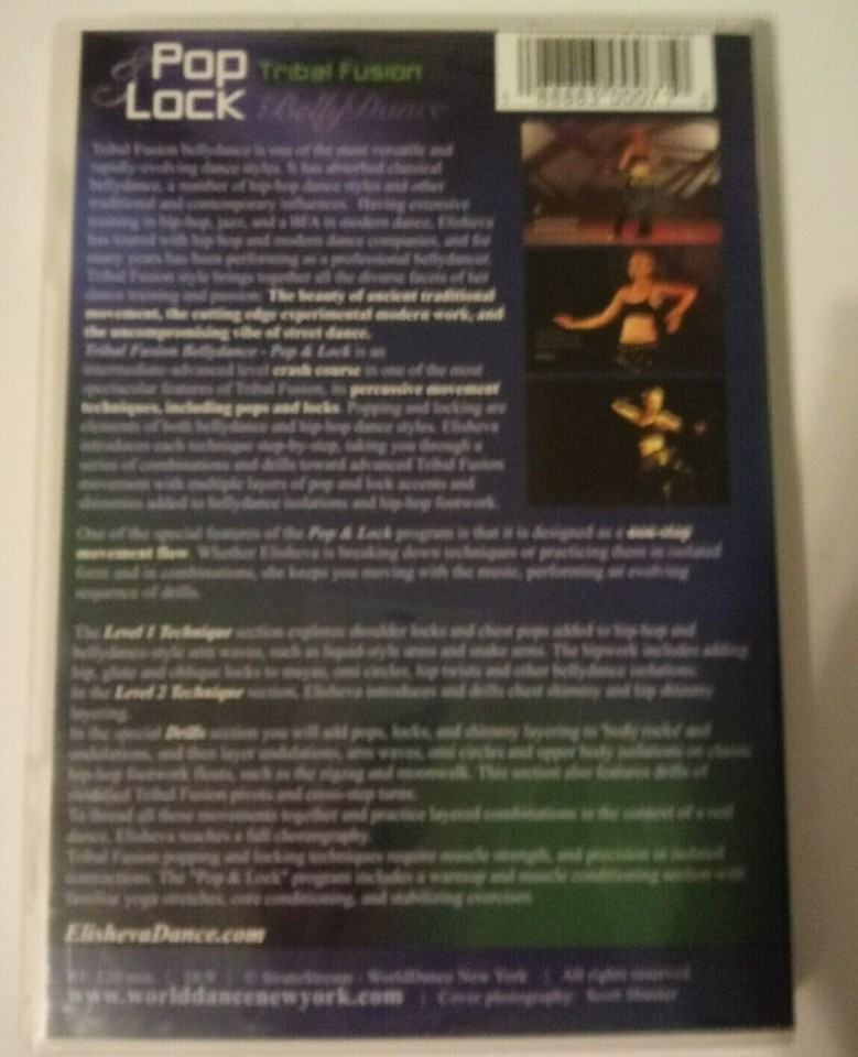 Pop & Lock Tribal Fusion Bellydance With Elisheva DVD Choreography | eBay