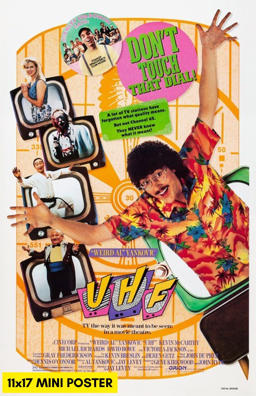 UHF (1989) Movie Poster 11x17 Comedy Weird Al Yankovic | eBay