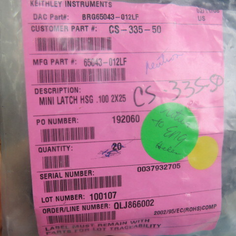 FCI BERG 65043-012LF Qty of 21 per Lot CONNECTOR HOUSING CRIMP-TO-WIRE ...