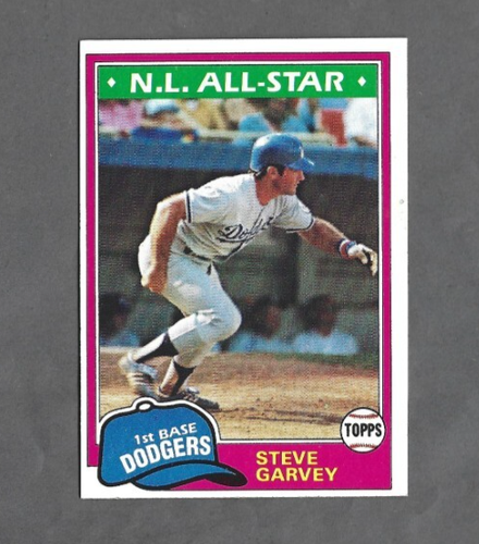 Steve Garvey Los Angeles Dodgers 1981 Topps #530 Free Shipping on 3 ...