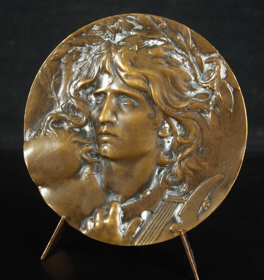 Medal c1920 68 mm Greek Hero Orpheus Mythology Argonaut Coudray Art ...