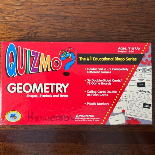 Quizmo Geometry Shapes, Symbols and Terms 2 Games in One 832382007809| eBay