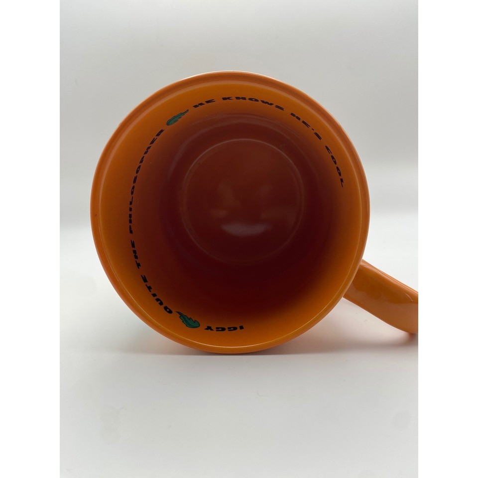 Rainforest Cafe Orange Iggy Iguana Coffee Mug Cup "He Knows Hes Cool ...