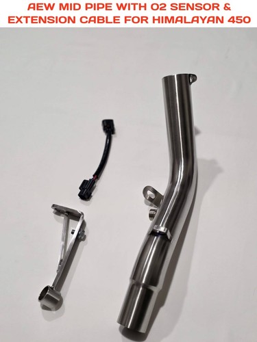 AEW EDGE MID PIPE WITH O2 SENSOR & EXTENSION CABLE FIT FOR RE HIMALAYAN ...