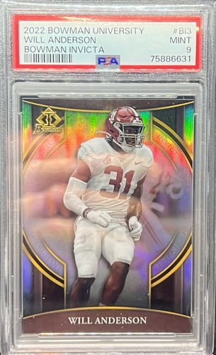 Will Anderson Rookie 2022 Topps Bowman Chrome Invicta RC PSA 9 | eBay