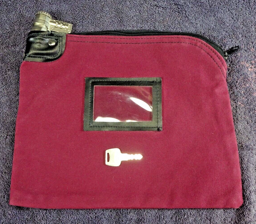 Money Bag - Lock Bank Bags - Zipper Cash Bag - Large 11.5 x 9.5 - Key ...