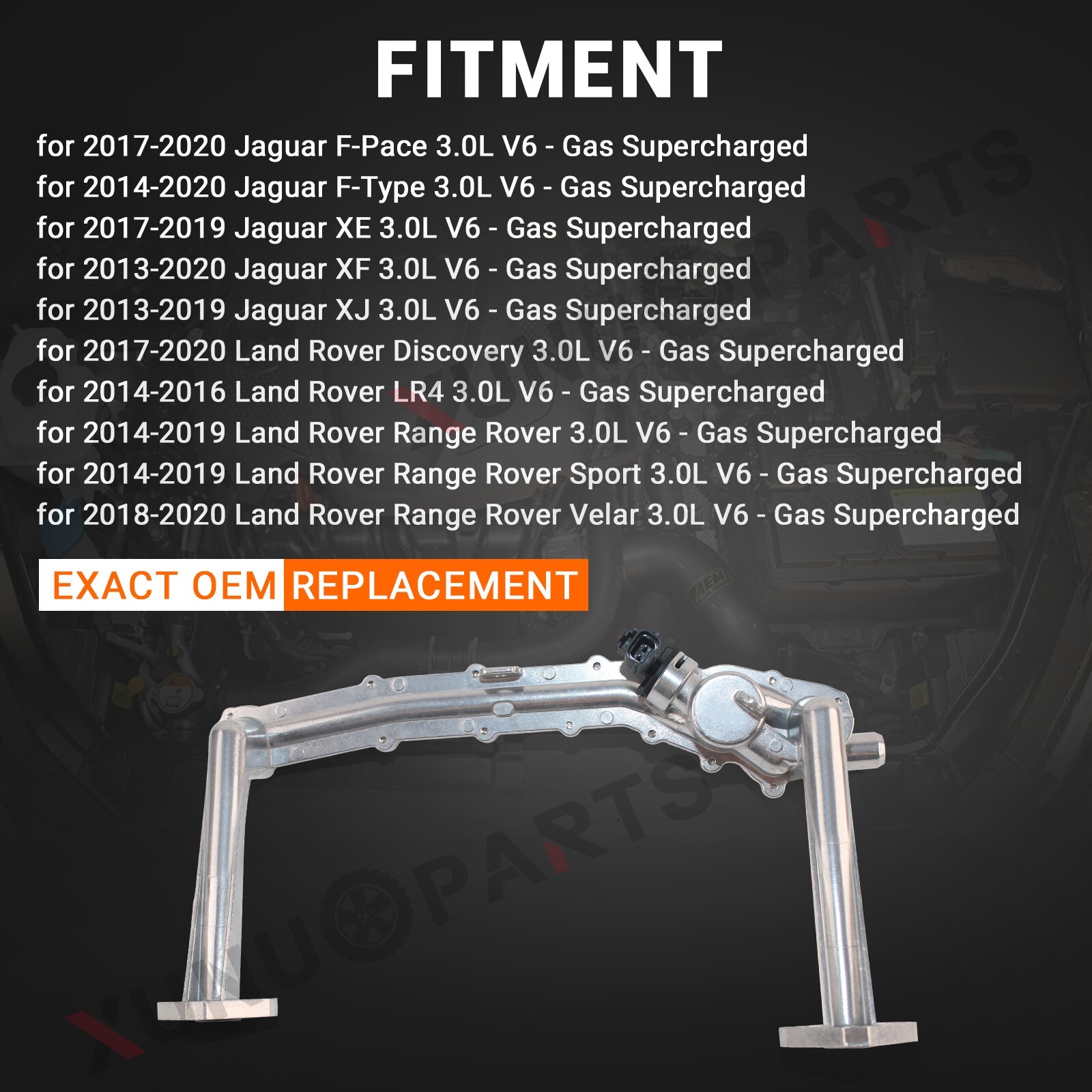 Upgraded Rear Coolant Crossover Heater Pipe for 2014-2019 Jaguar Land ...