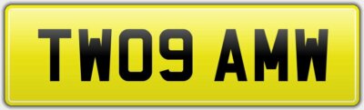 TW09 AMW PERSONAL CAR REG NUMBER PLATE ALL FEES PAID - 29? AM AW ANDREW ...