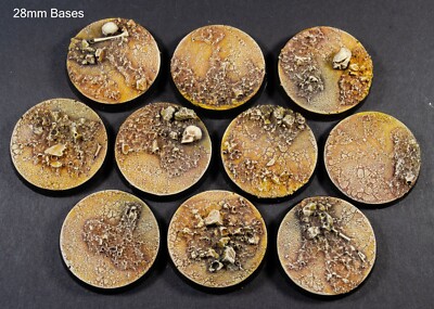 28mm Desert Bases 40k AOS Kill Team DnD Handmade Resin Unpainted | eBay