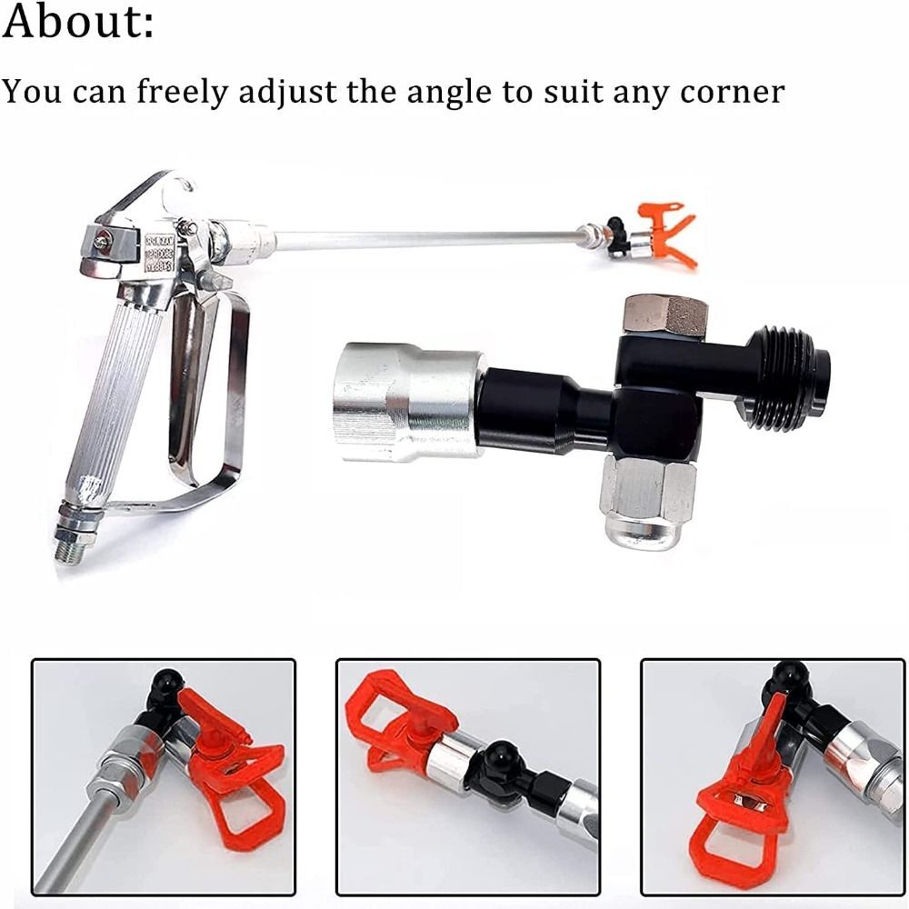 Black Joint Adapter Universal Different Angles for Most Airless Spray ...