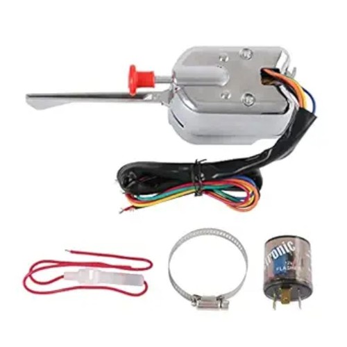 New Chrome 12V Universal Street Hot Rod Turn Signal Switch with Flasher ...