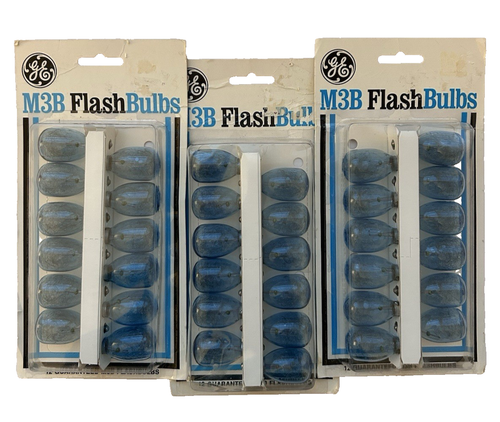 Lot of 3 Boxes Vintage GE M3B Blue Flashbulbs Camera Total 36 Blue ...