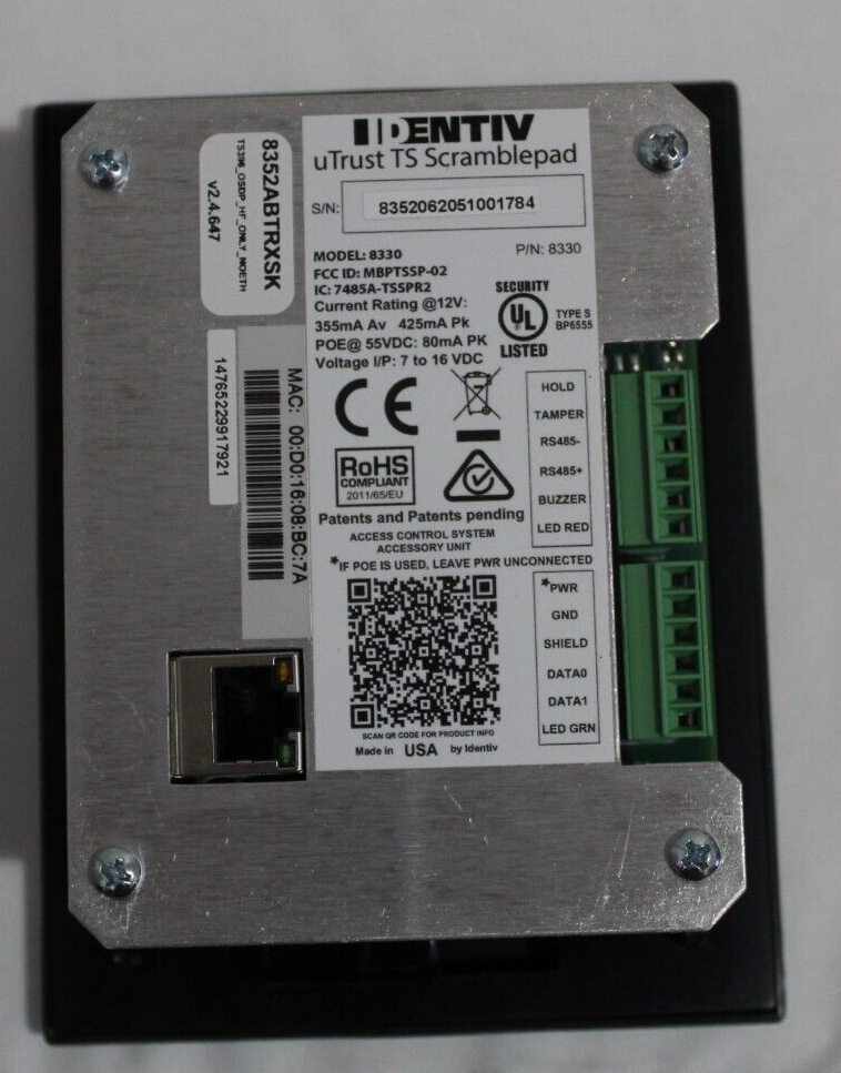 Hirsch 8352ABTRXSK uTrust TS ScramblePad Reader for sale online | eBay