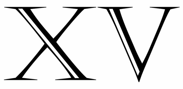 XV - Roman Numerals Vinyl Decal | eBay